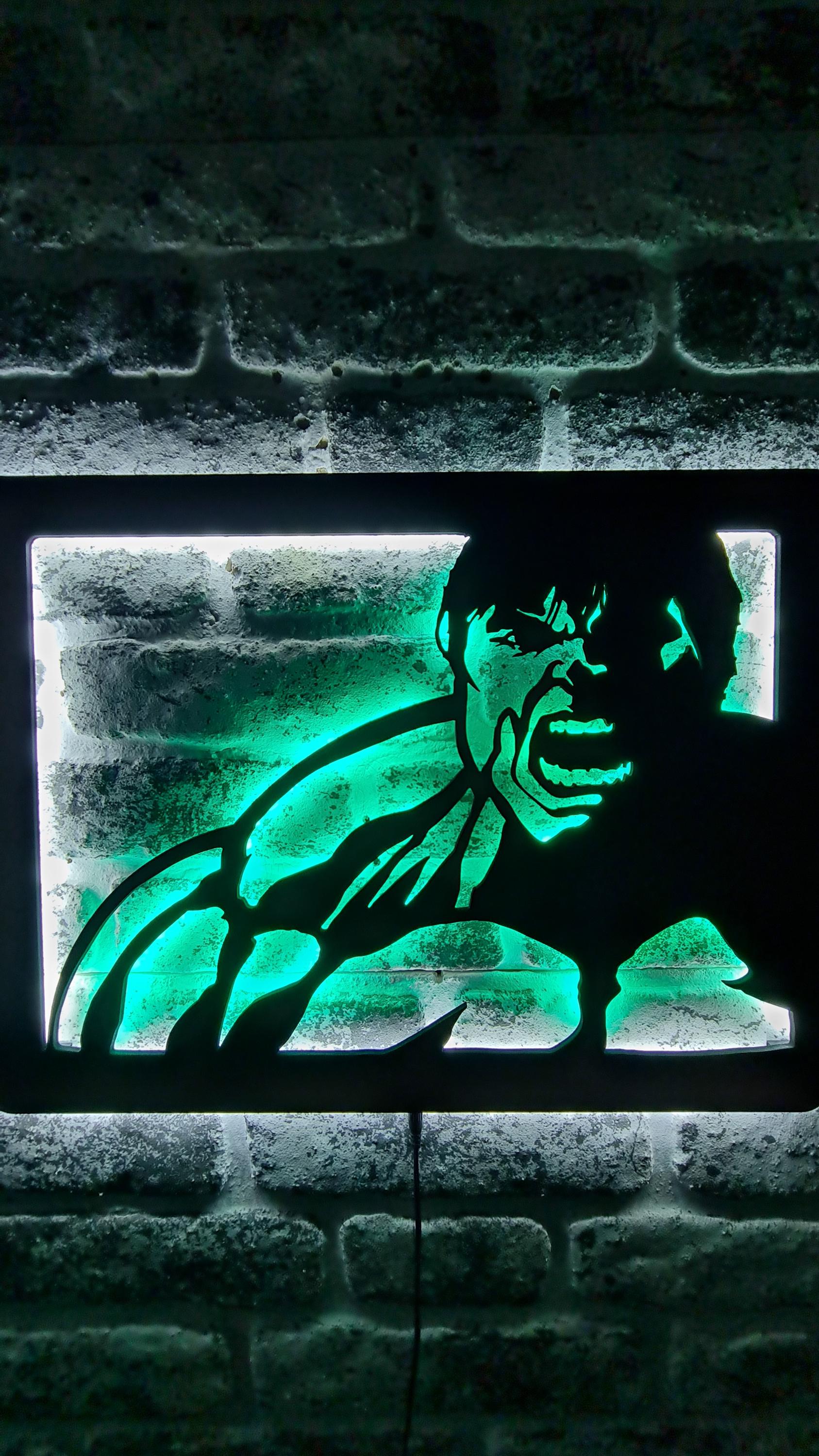 Hulk Hero Led Lighted Sign, Avengers Superhero Wall Decor, Home Decor ...