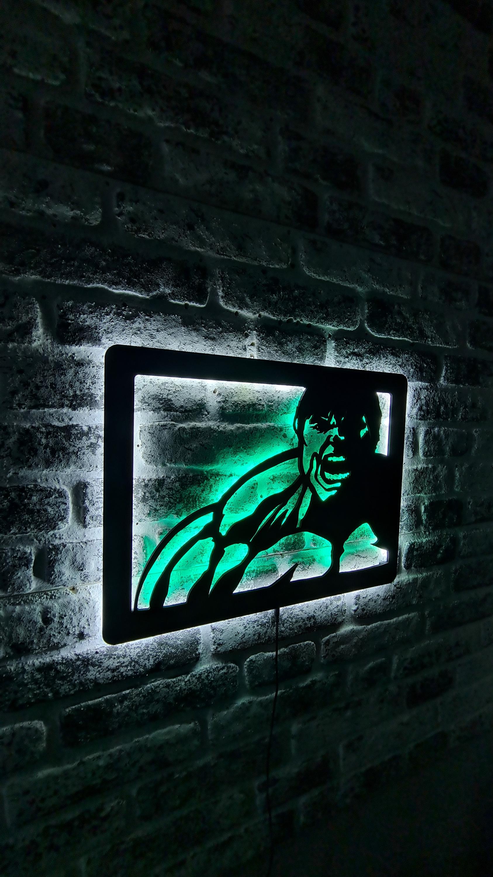 Hulk Hero Led Lighted Sign, Avengers Superhero Wall Decor, Home Decor ...