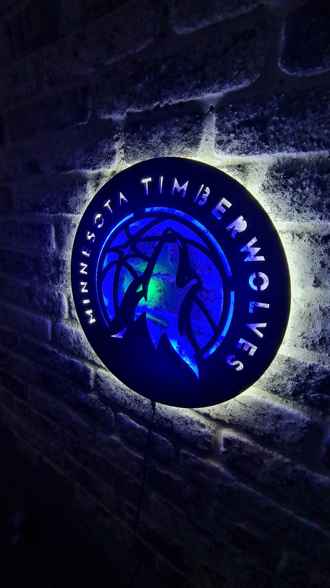 Minnesota Timberwolves Led Neon Sign, Timberwolves Illuminated Wall ...