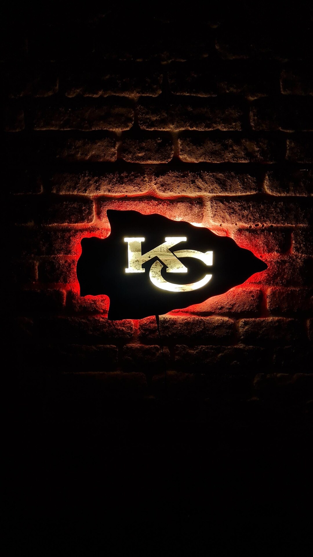 Kansas City Chiefs Led Lighted Sign, KC American Football Team Wall ...