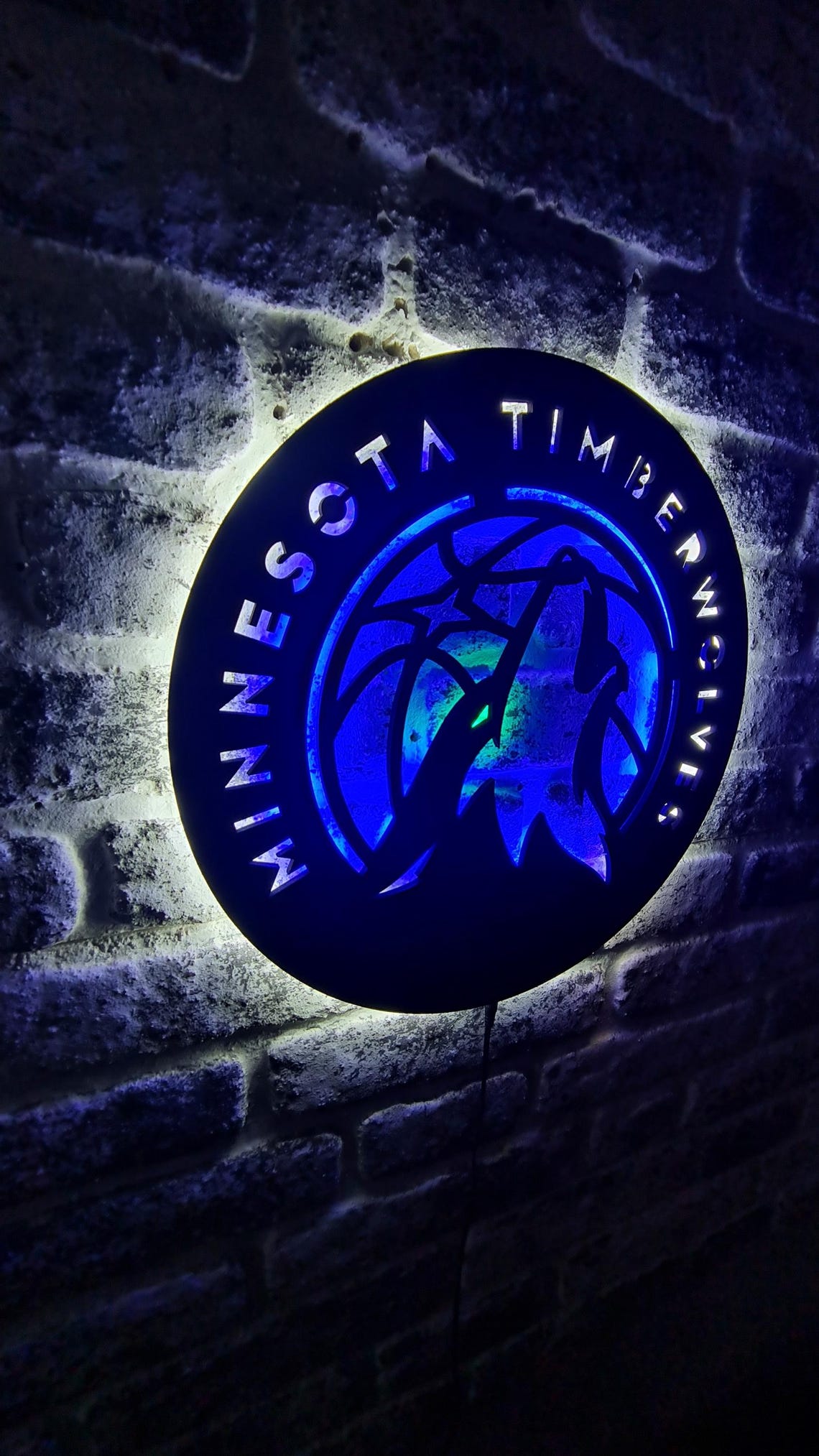 Minnesota Timberwolves Led Neon Sign, Timberwolves Illuminated Wall ...