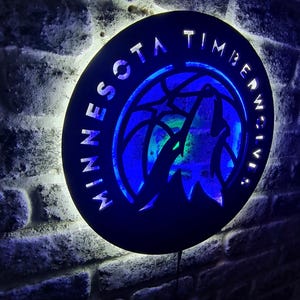 Minnesota Timberwolves Led Neon Sign, Timberwolves Illuminated Wall ...