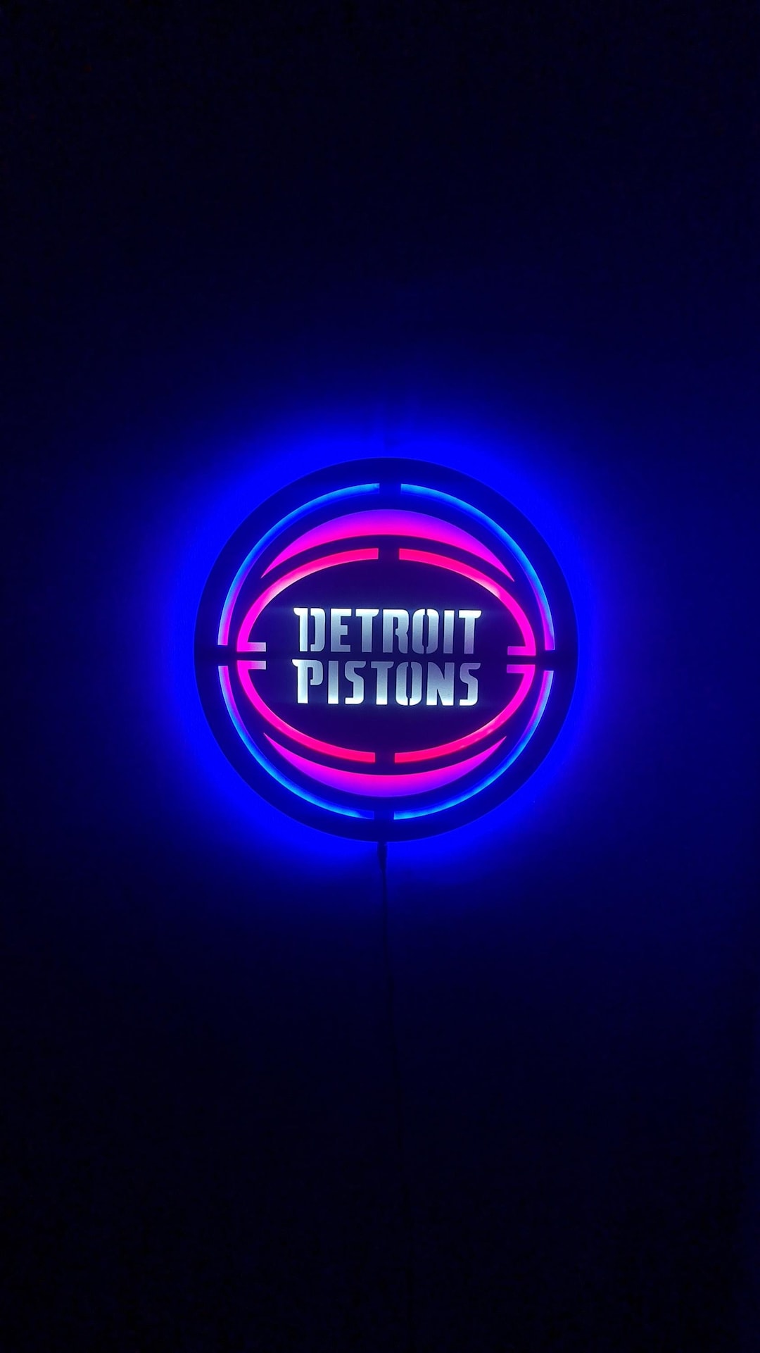 Detroit Pistons Led Lighted Sign, Pistons Illuminated Wall Sign ...