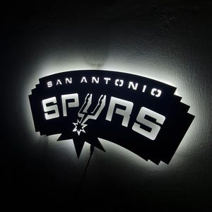 San Antonio Spurs Led Sign, Spurs Illuminated Wall Sign, Basketball ...