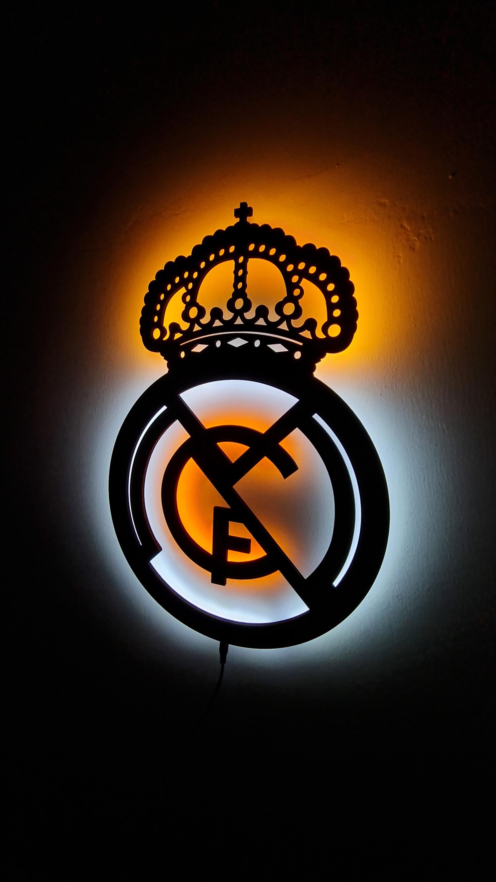 Real Madrid Led Lighted Sign, Football Club Wall Decor, Man Cave ...