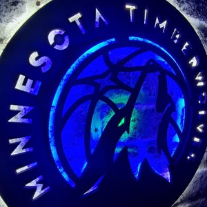 Minnesota Timberwolves Led Neon Sign, Timberwolves Illuminated Wall ...