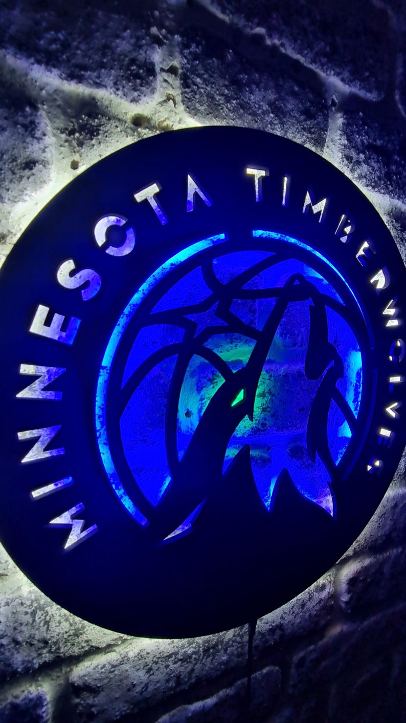 Minnesota Timberwolves Led Neon Sign, Timberwolves Illuminated Wall ...