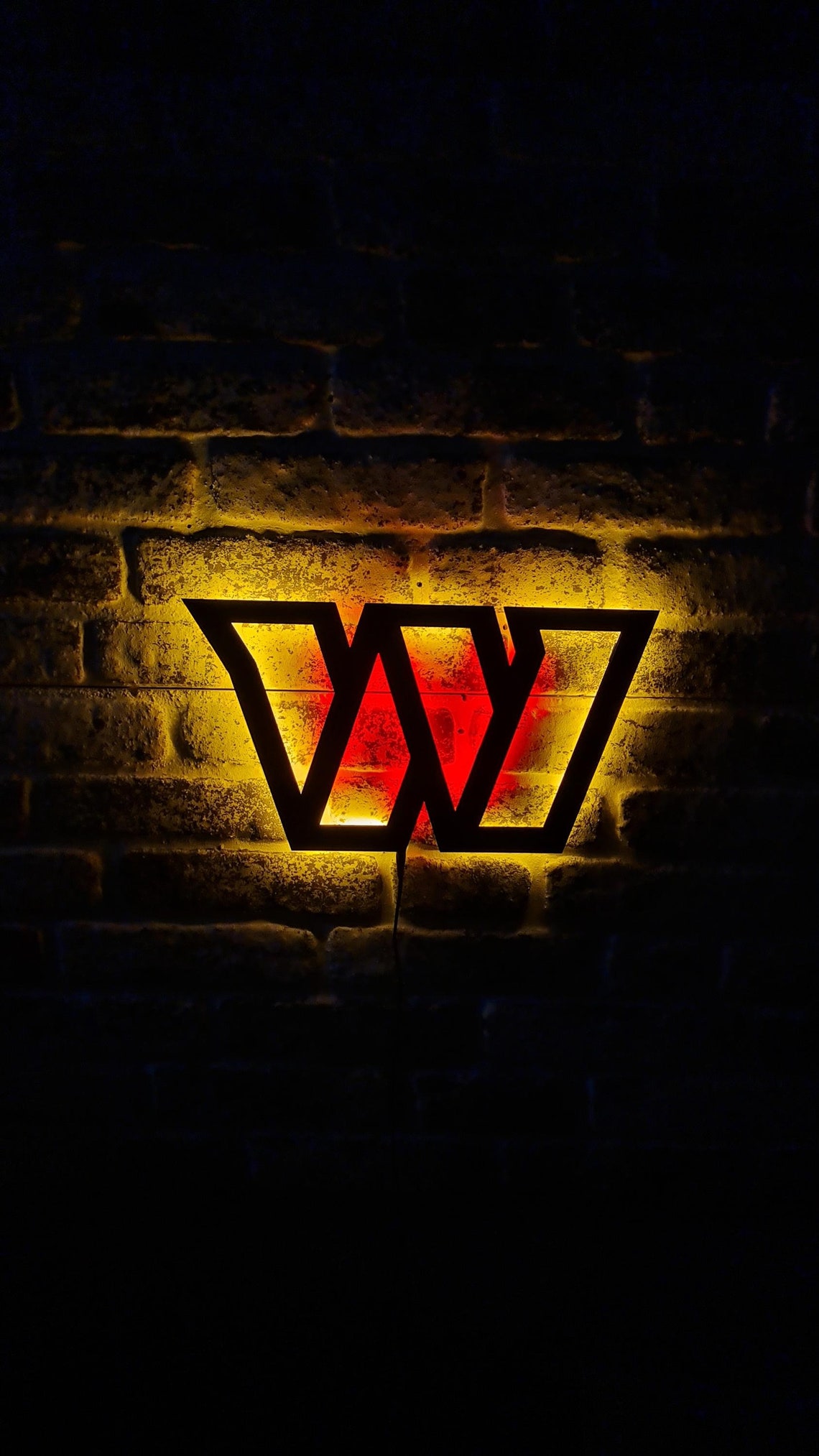 Washington Commanders Led Lighted Sign, W Commanders American Football ...