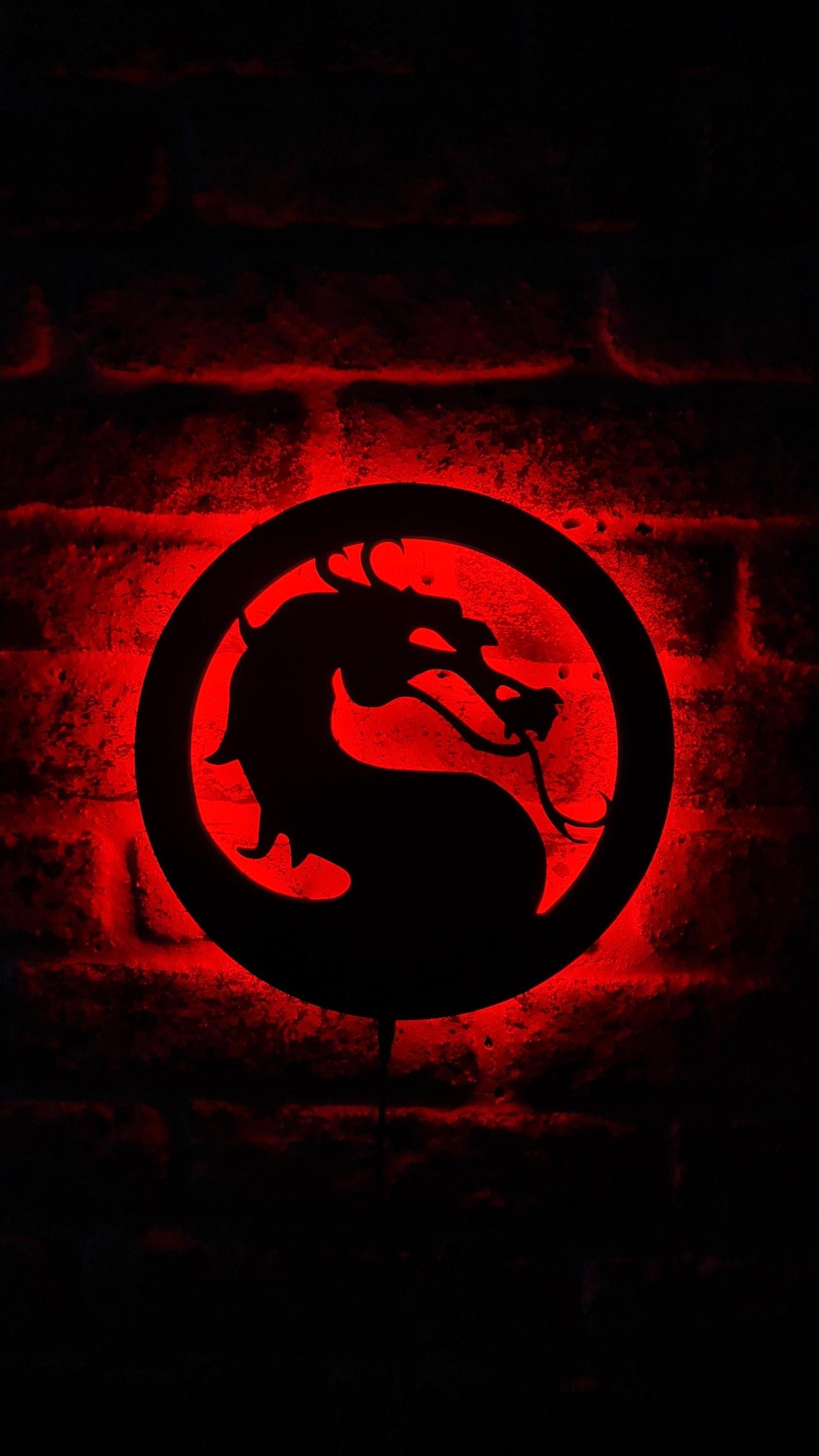 Mortal Kombat Dragon Led Sign - Dragon Illuminated Wall Sign - Mortal ...