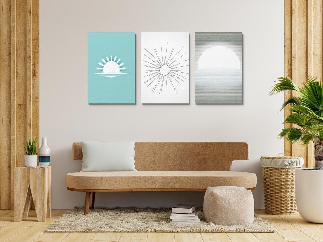 Minimalistic Sun, Sun Wall Decor, Abstract Sun, Sun Canvas Wall Art ...