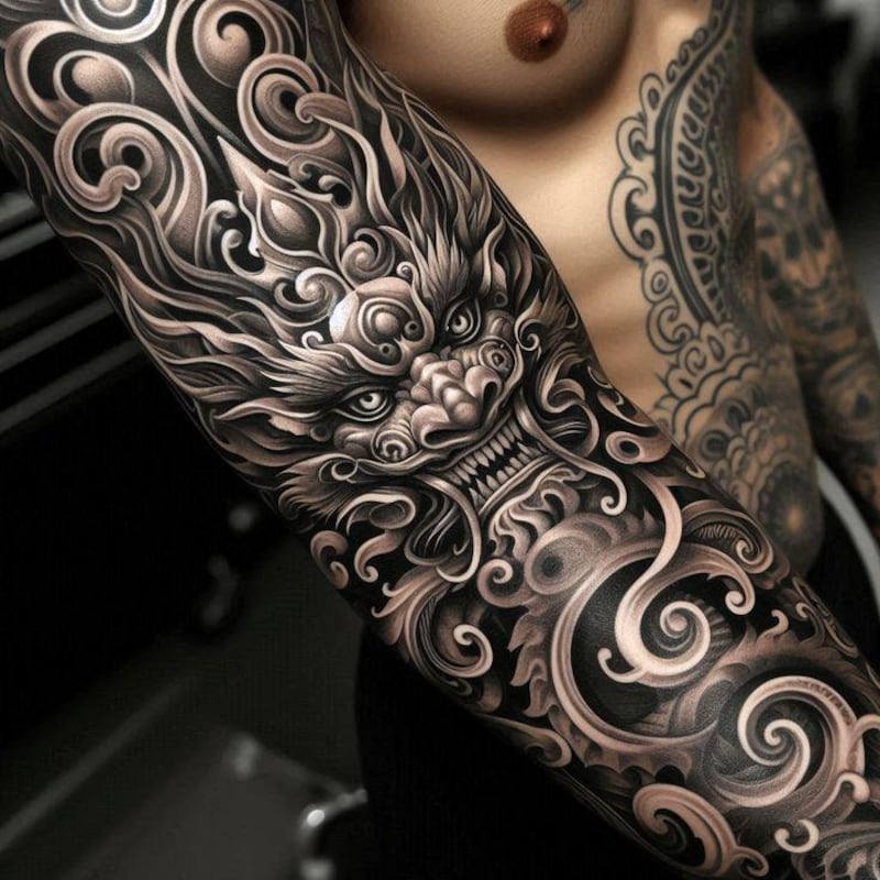 Japanese Dragon Sleeve - Etsy