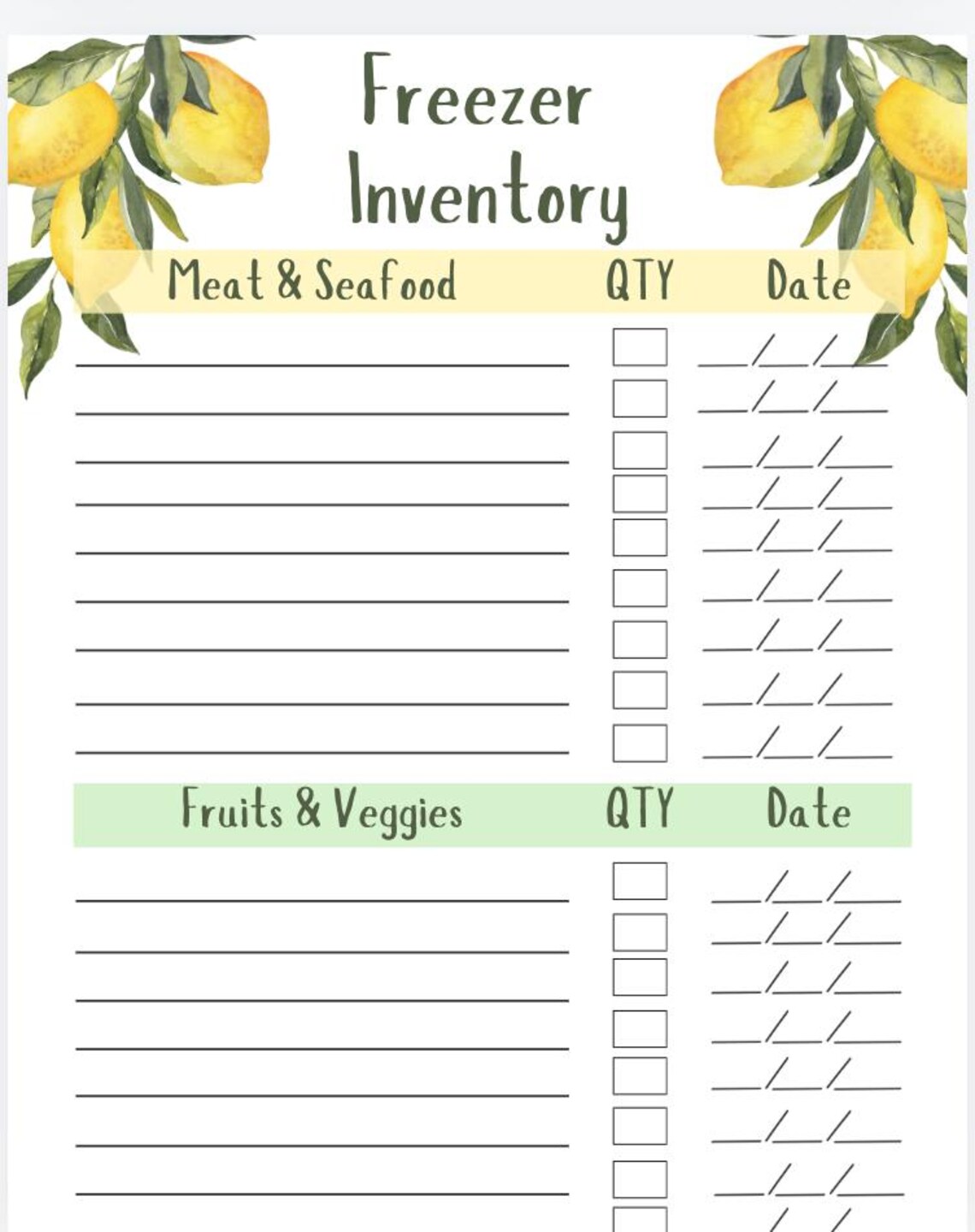 Kitchen Organization Bundle | Printable Templates - Etsy