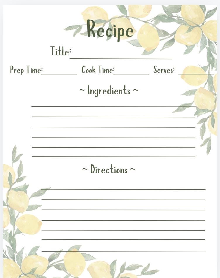 Kitchen Organization Bundle | Printable Templates - Etsy