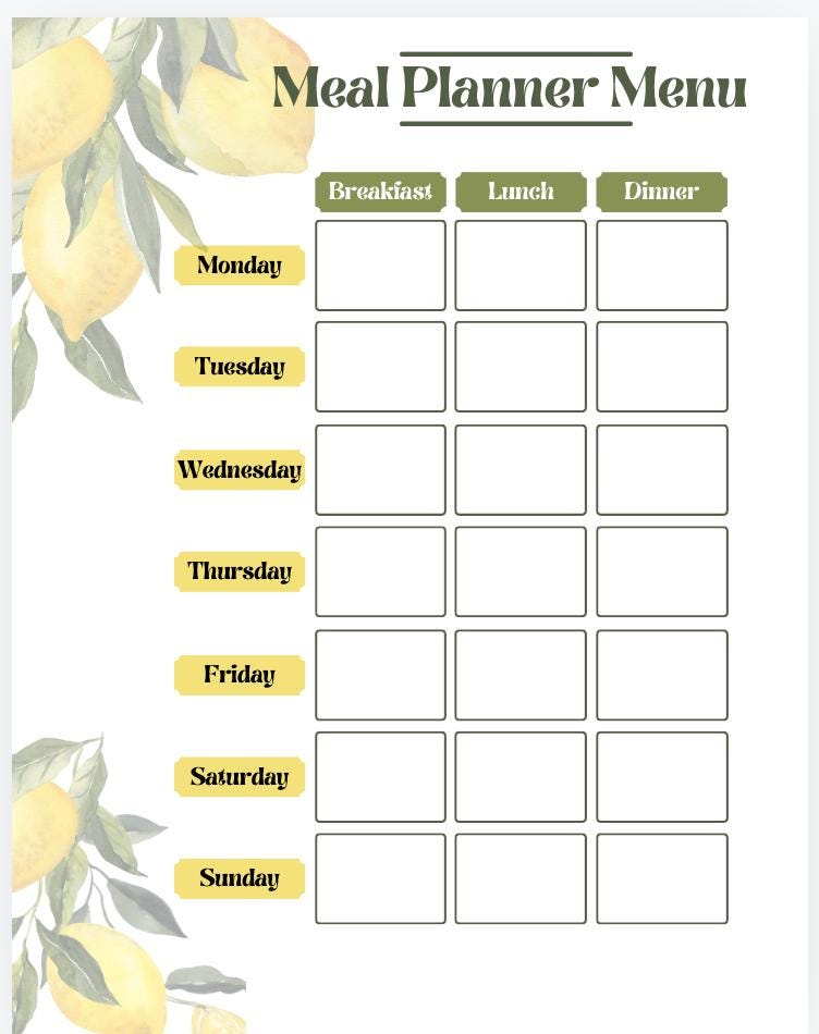 Kitchen Organization Bundle | Printable Templates - Etsy