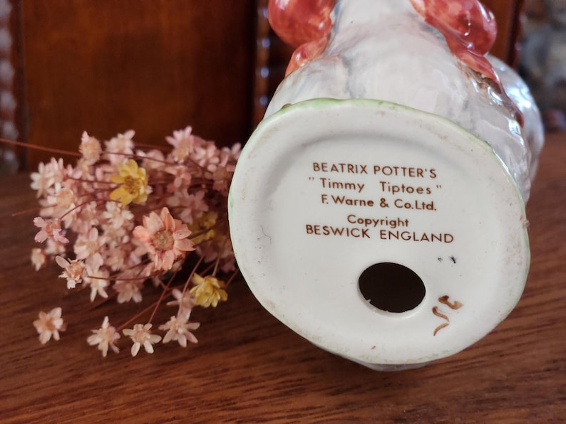 Timmy Tiptoes – Beatrix Potter Beswick Figurine – Vintage 1970s Bp3a - Etsy