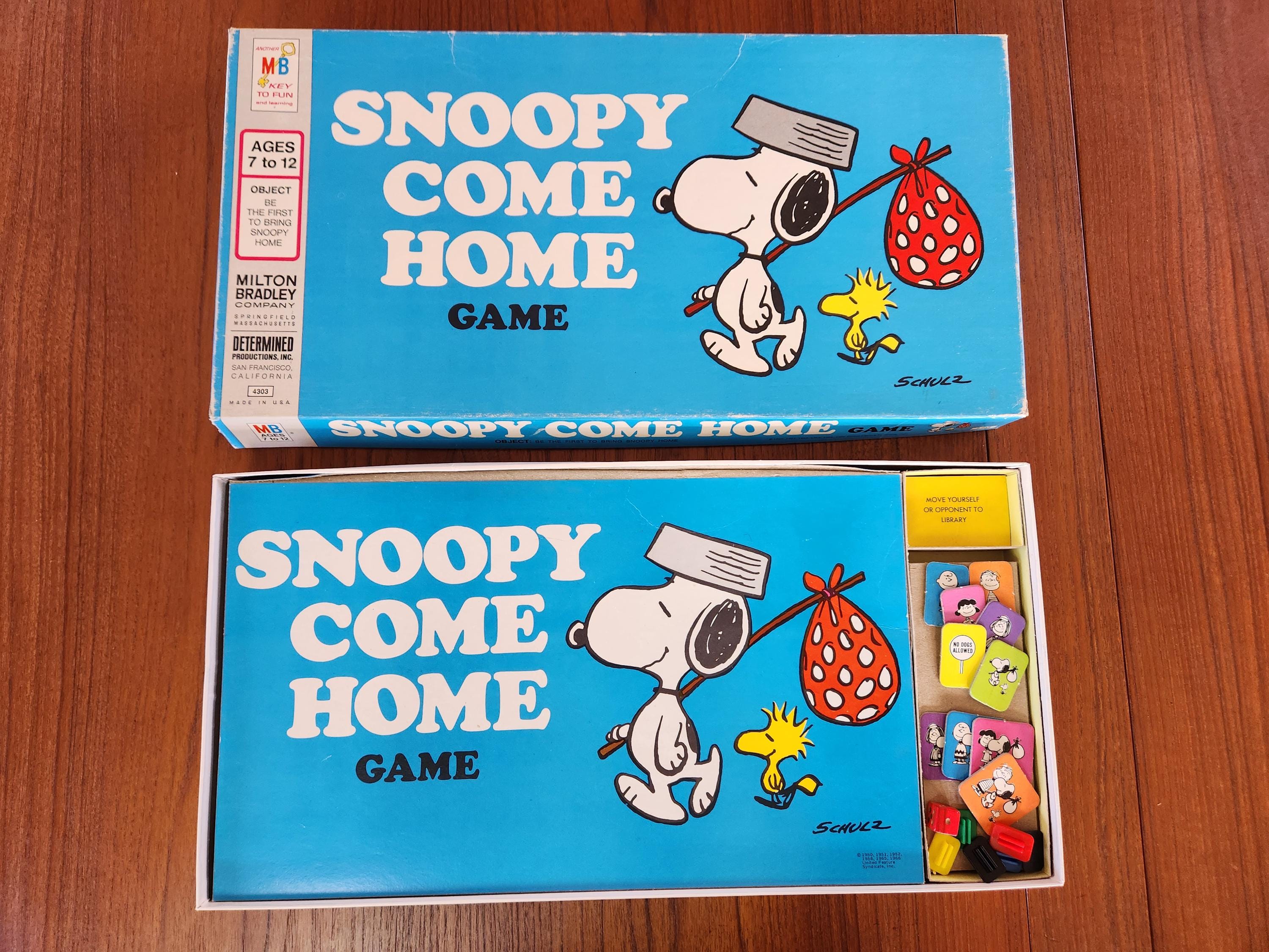 Snoopy Come Home Game – #4303 Milton Bradley – Complete in Original Box ...