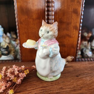Ribby – Beatrix Potter Beswick Figurine – Vintage 1950s Bp2a Gold Oval ...