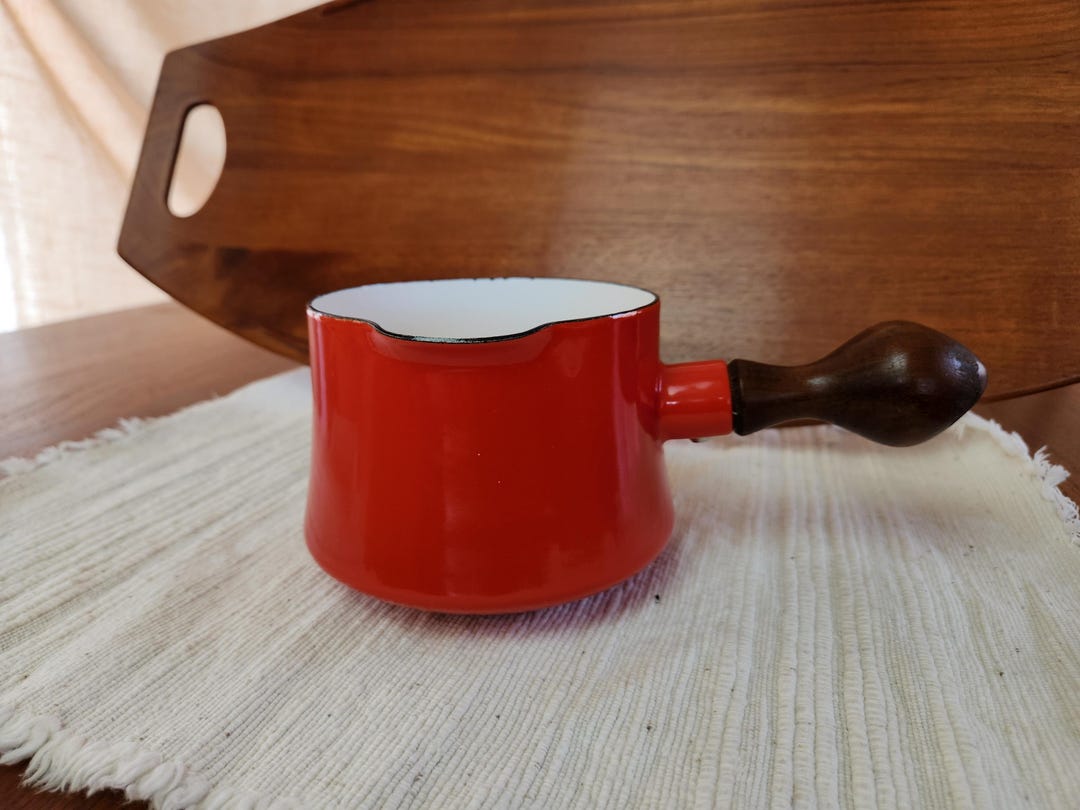 Vintage Dansk Red Enamel Butter Warmer - Etsy