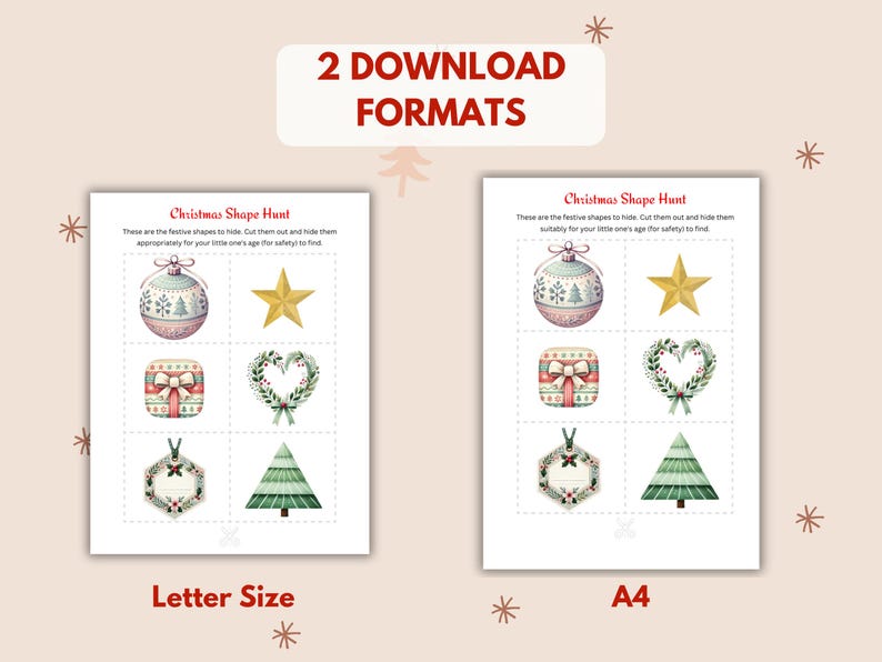 Christmas Shape Matching Activity Printable | Fun Xmas Activity for ...