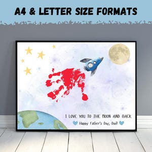 Printable Father’s Day Handprint Craft | DIY Gift for Dad From Baby ...