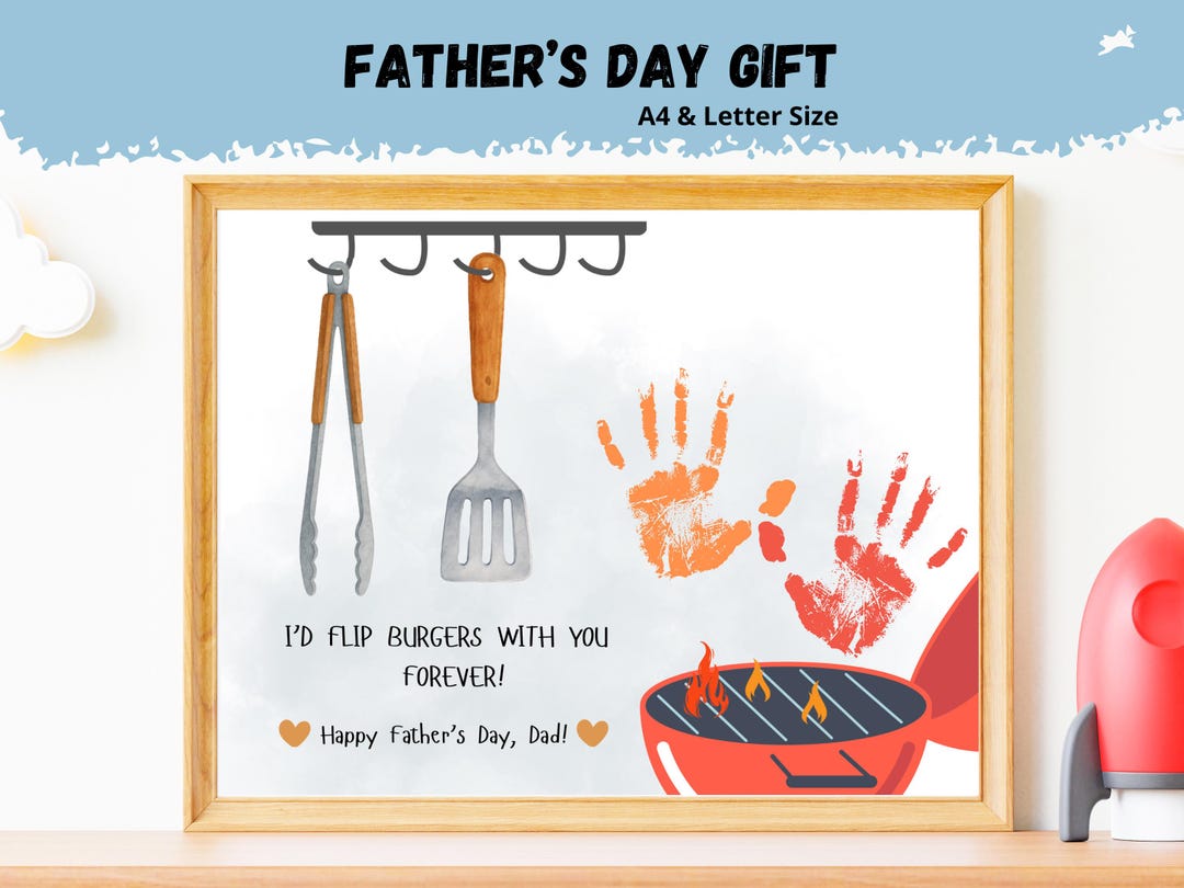Printable Father’s Day Handprint Craft | DIY Gift for Dad From Baby ...