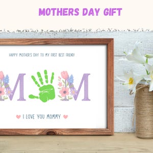 Printable Mothers Day Handprint Art – Gift Handprint Children, DIY Kids ...