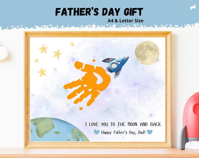Printable Father’s Day Handprint Craft | DIY Gift for Dad From Baby ...