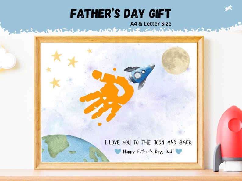 Printable Father’s Day Handprint Craft | DIY Gift for Dad From Baby ...