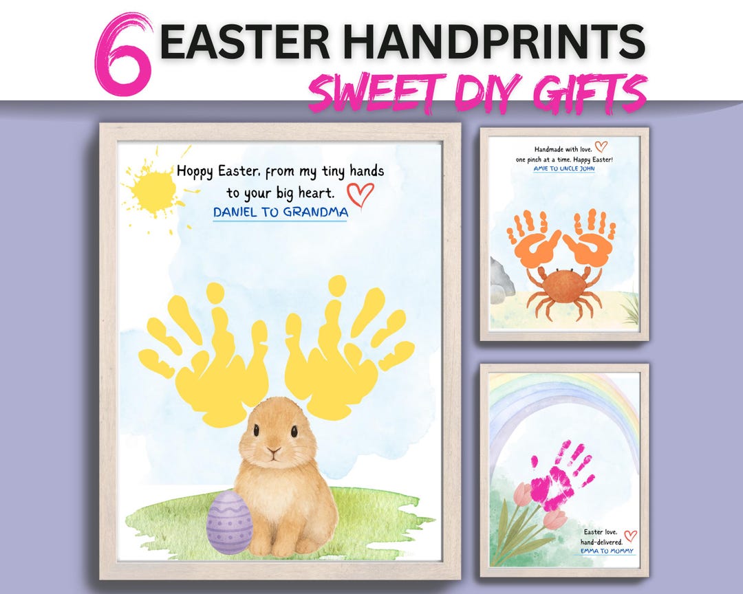 Printable Easter Handprint Art – My First Easter Baby Keepsake | DIY ...