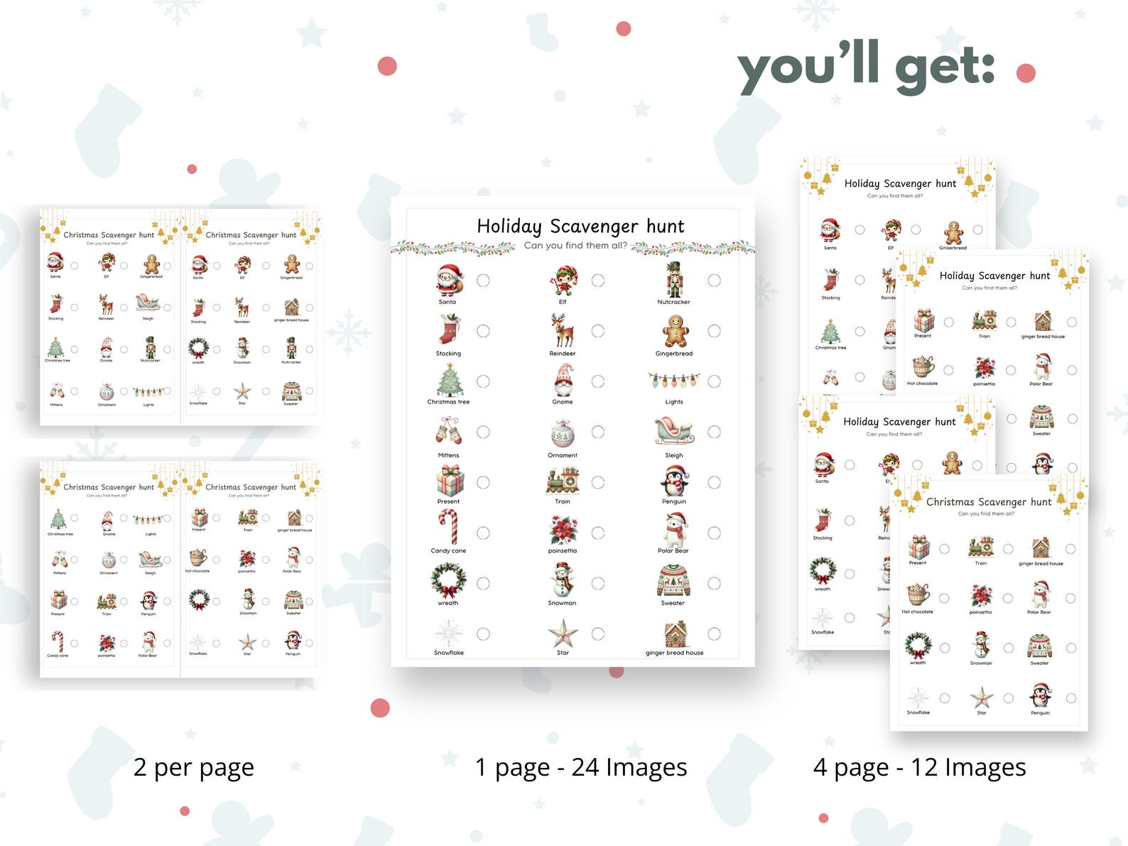 Kids Christmas Scavenger Hunt Printable, Fun Christmas Activity, Travel ...