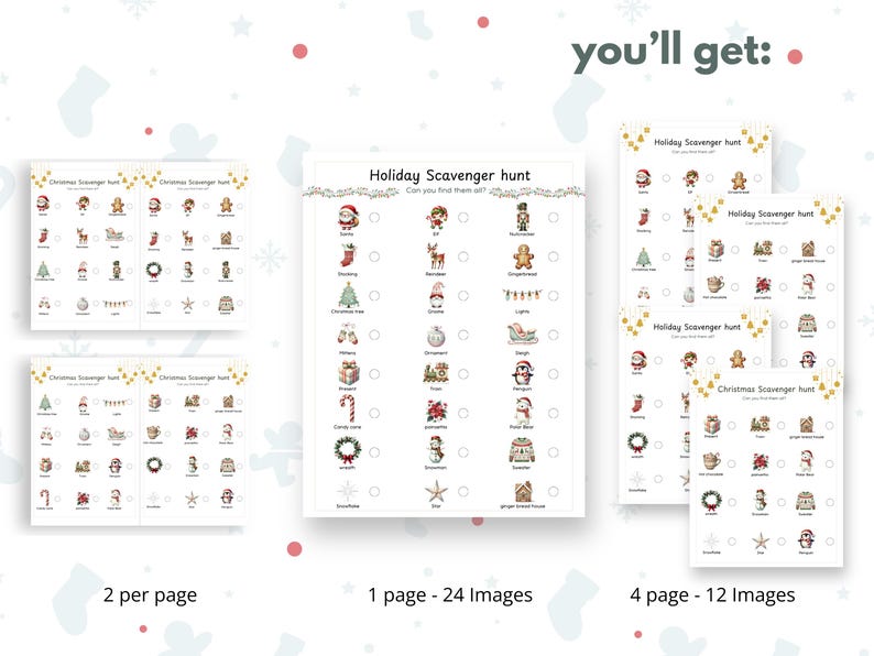 Kids Christmas Scavenger Hunt Printable, Fun Christmas Activity, Travel ...