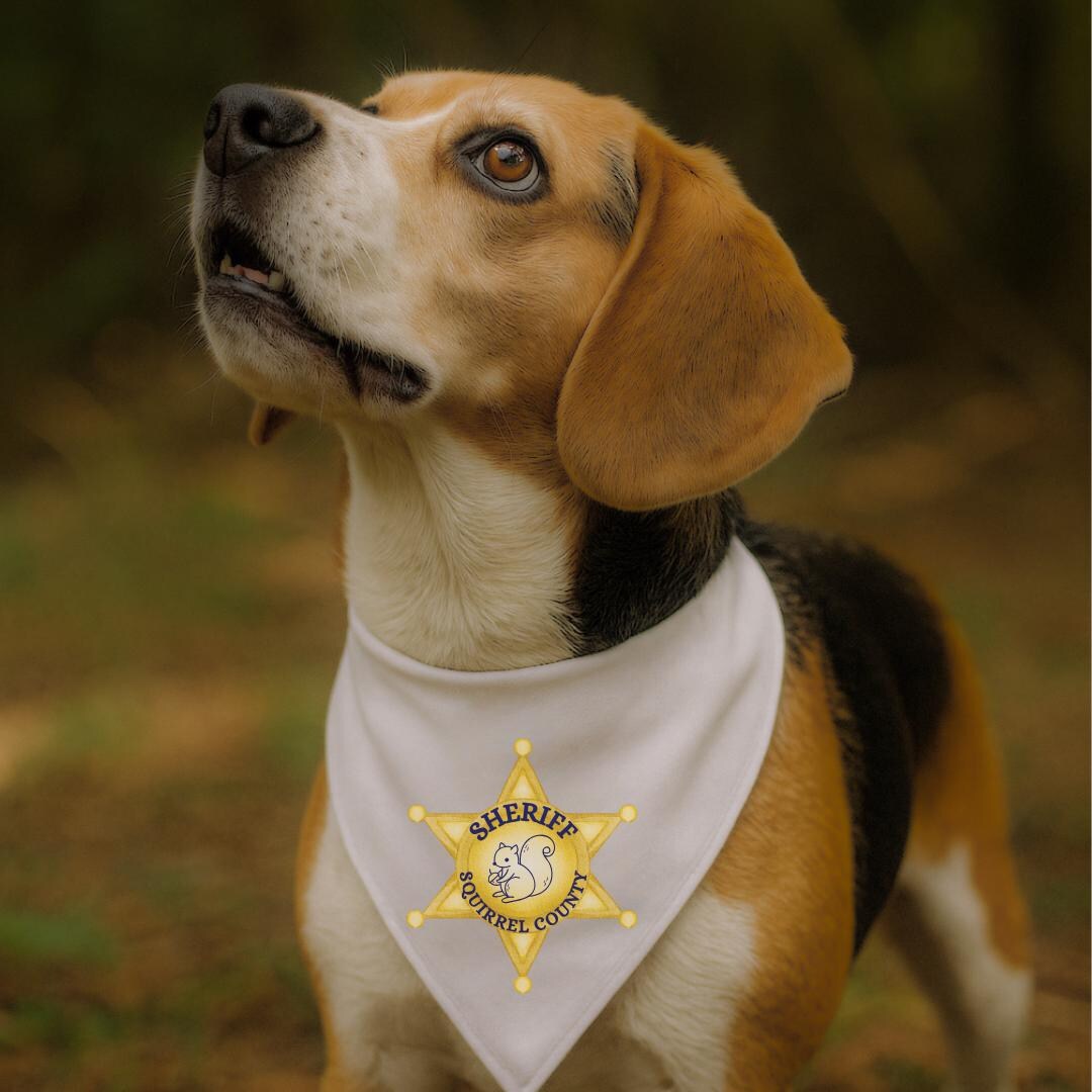 Squirrel County Sheriff Dog Bandana - Etsy