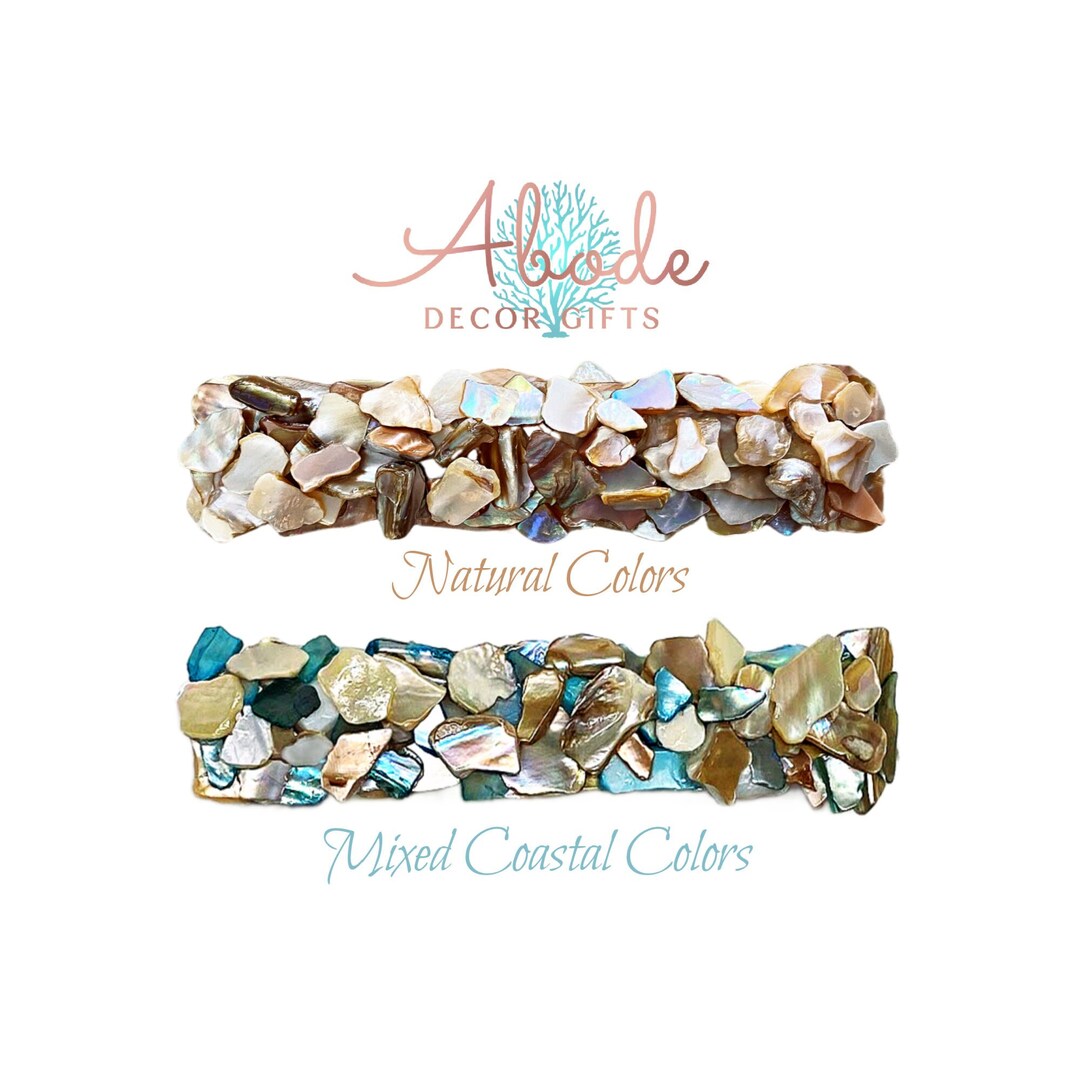 Natural CRUSHED Seashell Cabinet Handles Pulls and Knobs for Coastal ...