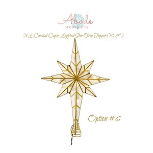 Seashell Christmas Ornament, Capiz Sputnik Star Tree Toppers and ...
