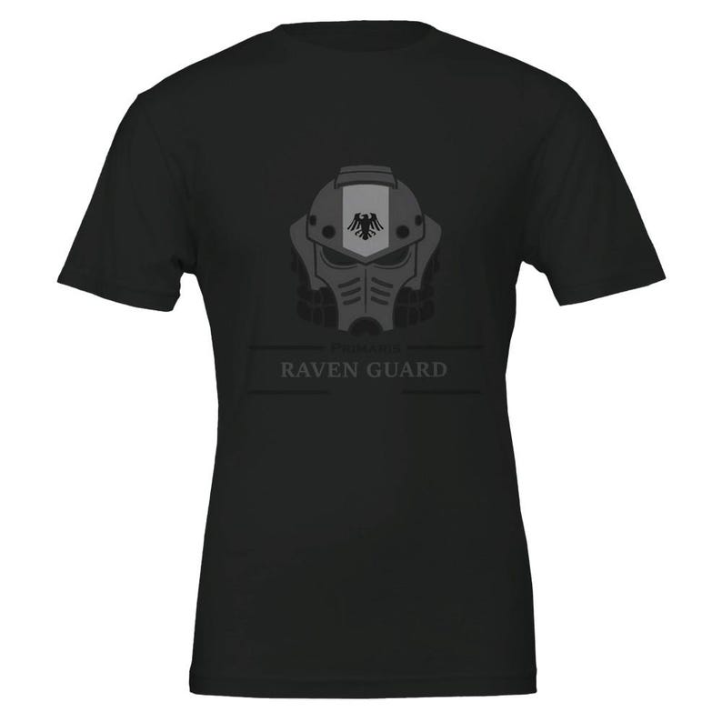 Warhammer 40k Raven Guard Helmet T-shirt Organic Cotton Unisex Crew ...