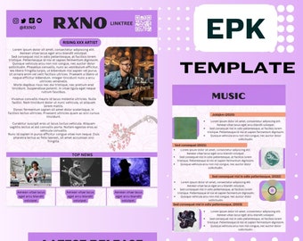 Electronic Press Kit | Media Kit Template for Musicians | Press Kit for ...