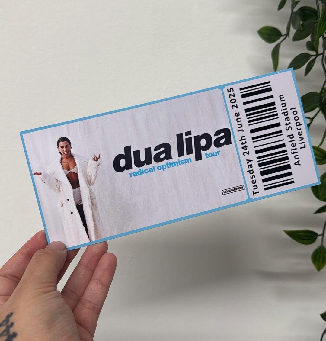 Dua Lipa Concert Ticket Surprise - Etsy