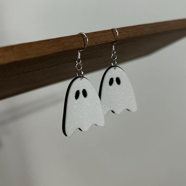 Stacked Ghost Earrings | 3D Printed - Etsy