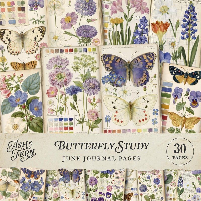 Vintage Printable Butterfly - Etsy