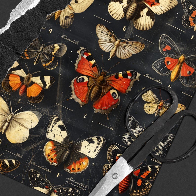 Antique Insect Junk Journal Ephemera Pages, Vintage Entomology Digital ...