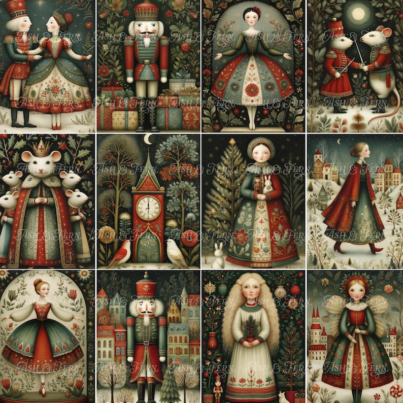 Nutcracker Clipart Images: Printable Christmas Art Prints of Ballerina ...