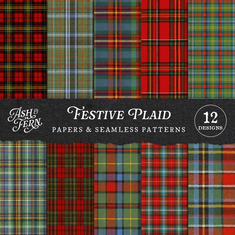 Plaid Christmas Patterns - Etsy