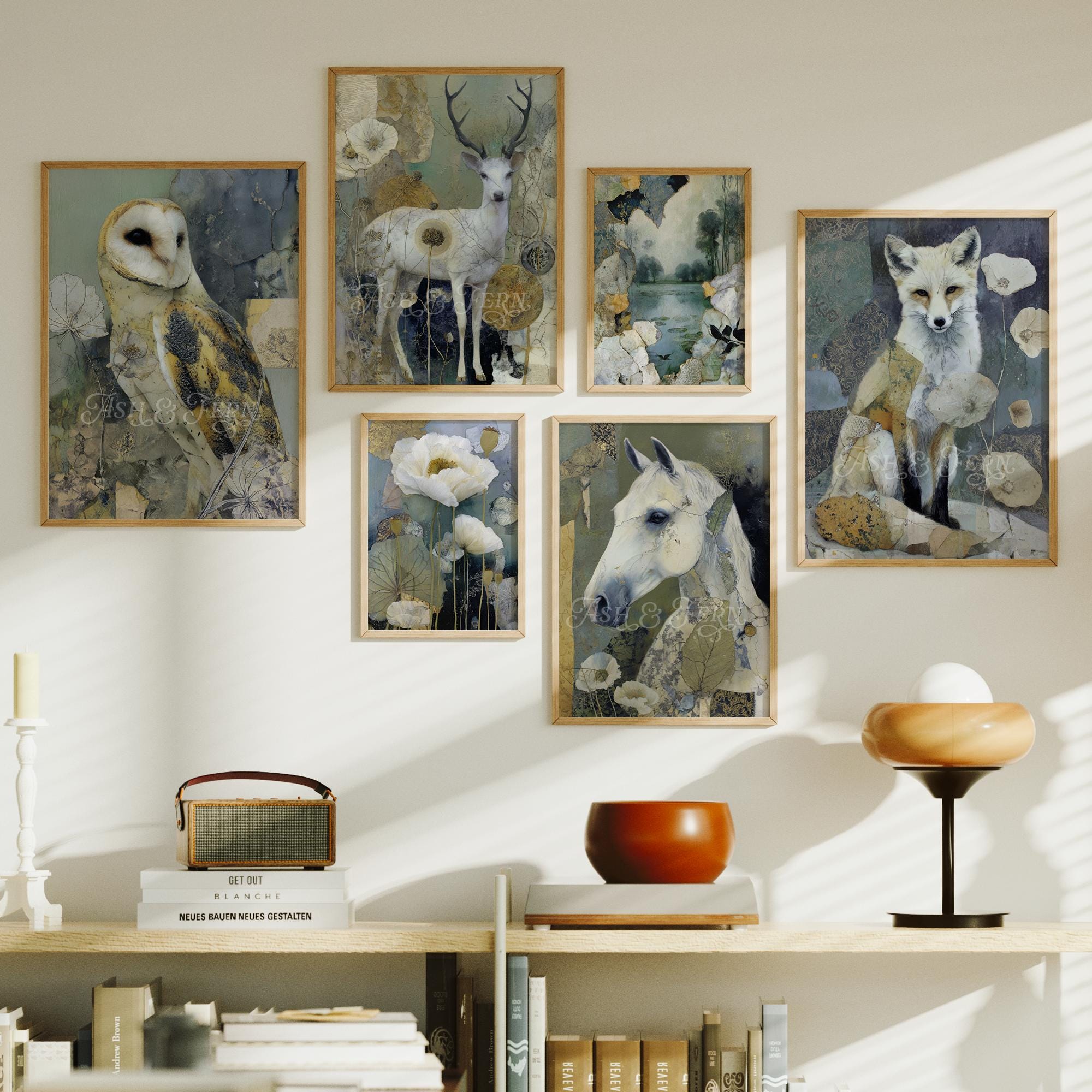 Spring Forest Printable Art Images: Dreamy Woodland Animals & Botanical ...