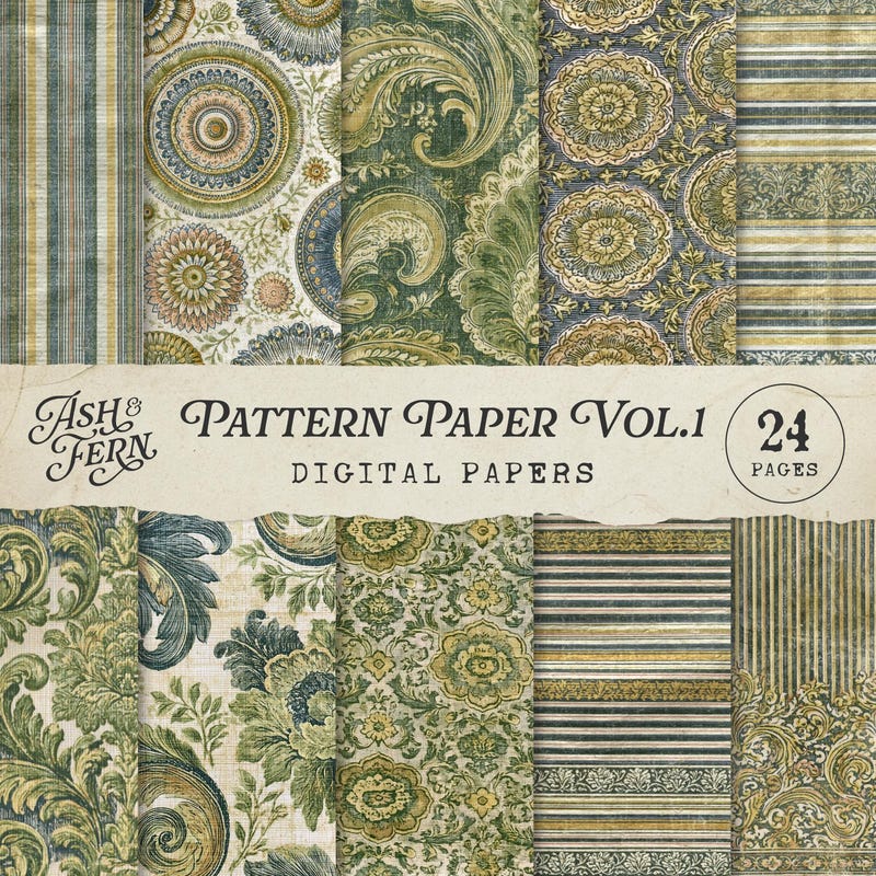 Vintage Wallpaper Blue - Etsy