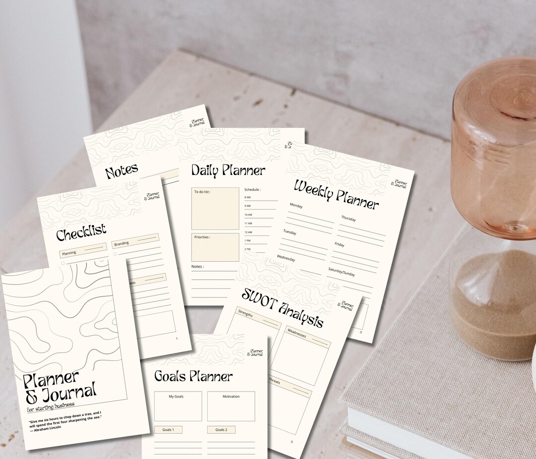 Startup Organizer, Business Planner, Entrepreneur Journal, Startup ...