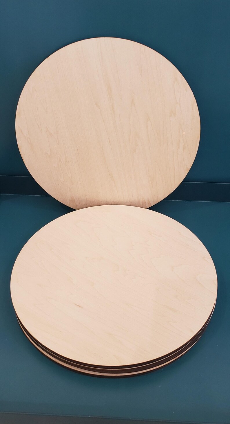 3 Pcs Circle Shape (20cm Dia. X 0.4cm) Blank Wood Sheet, Unfinished ...