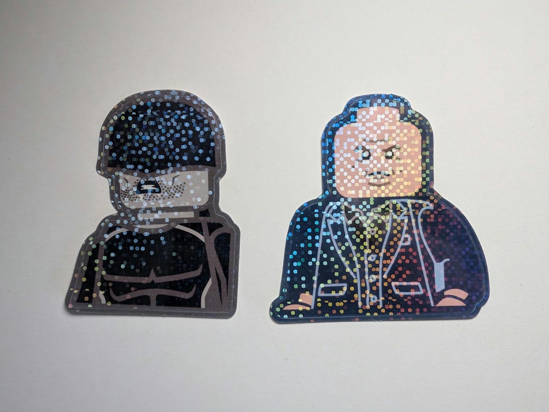 LEGO Marvel Daredevil/kingpin, Custom Waterproof Holographic Stickers ...