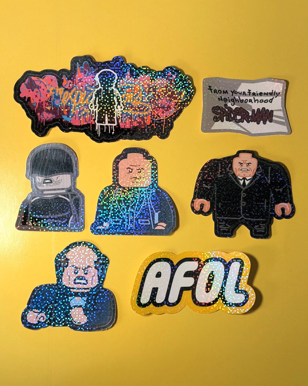 LEGO Marvel Daredevil/kingpin/spider-man, Custom Waterproof Holographic ...