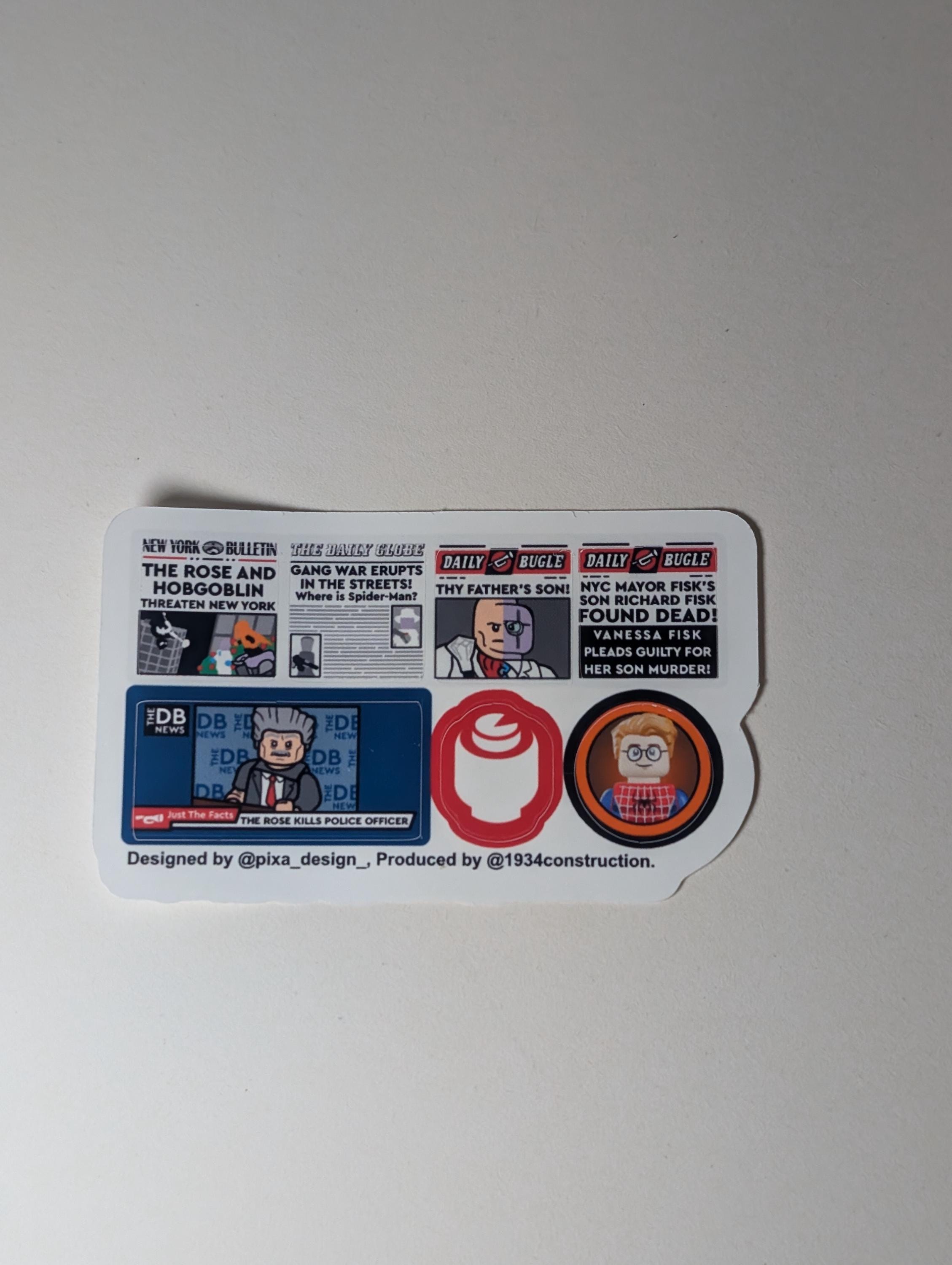LEGO Marvel Daredevil Kingpin, Custom Stickers Rose Pack by pixa_design ...