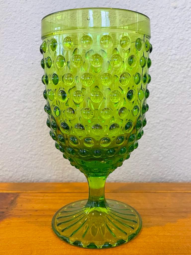 Vintage Green Hobnail Water/wine Goblet by the Kanawha Glass Company - Etsy